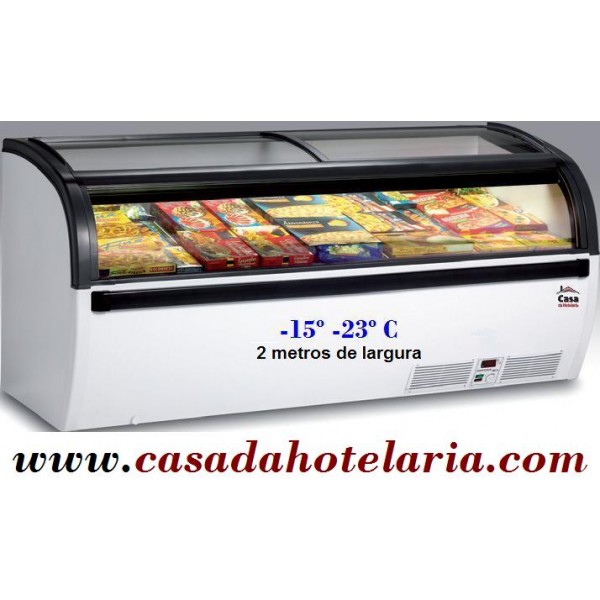 Arca de Congelação Panorâmica com 2 Metros de Largura Com Portas de ...